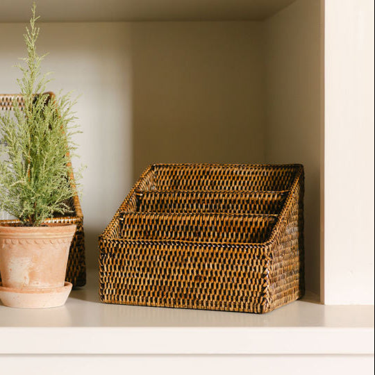 Rattan Letter Holder/ Rattan Letter Organiser