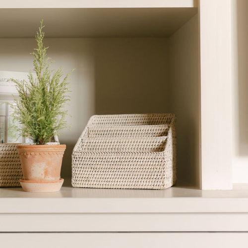 Rattan Letter Holder/ Rattan Letter Organiser